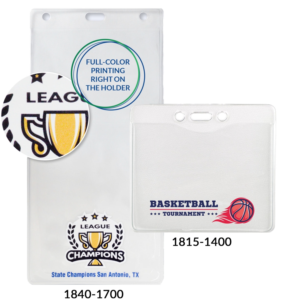 Custom Printed Vinyl Badge Holders - IDSuperShop