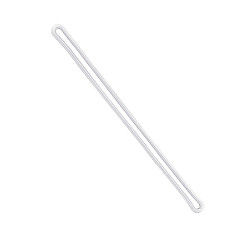 2410-2000 6" Clear Flexible Plastic Loop Strap, 100 count | IDSuperShop