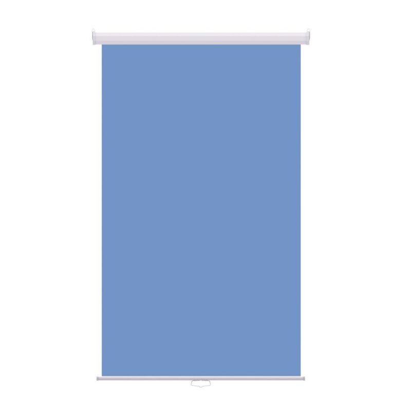 4′ x 7′ Light Blue Retractable Backdrop for Full Height Photos, White ...